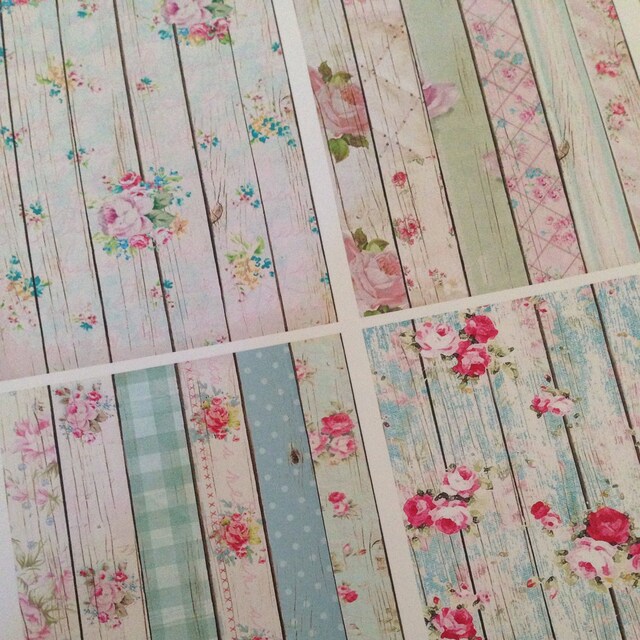 WOOD FLORAL No. 2 Backgrounds Collage Digital Images printable Download ...