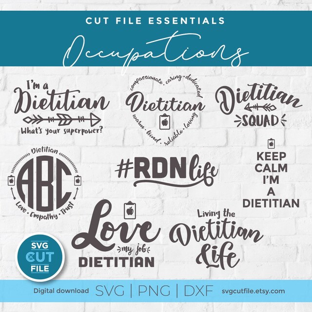 Dietitian Svg Dietitian Svg Bundle Student Nutritionist Rd - Etsy