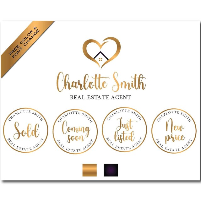 Real Estate HEART LOGO Design Real Estate Logo Signature Logo Realtor ...