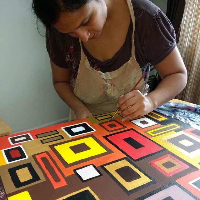 ORIGINAL ABSTRACT PAINTINGS CONTEMPORARY MODERN ART by ArZhuArts