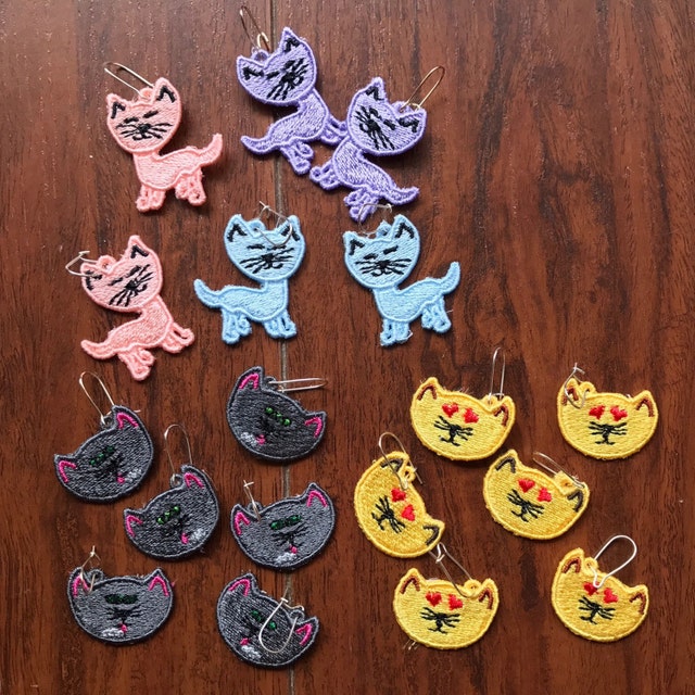 FSL Cat Earrings FSL Cat Earring Embroidery Design Free Standing Lace Cats 4x4 Design Free ...