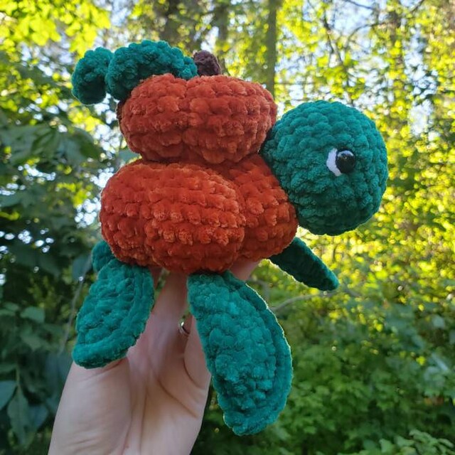 2in1 Pumpkin Turtle Pattern Crochet PDF Download Beginner Friendly ...