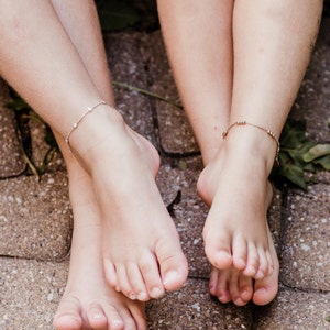 Mommy and Me Anklet Set, Gold Matching Anklets, Silver Matching Anklets ...