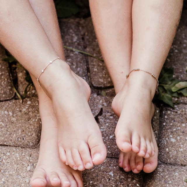 Mommy and Me Anklet Set, Gold Matching Anklets, Silver Matching Anklets ...