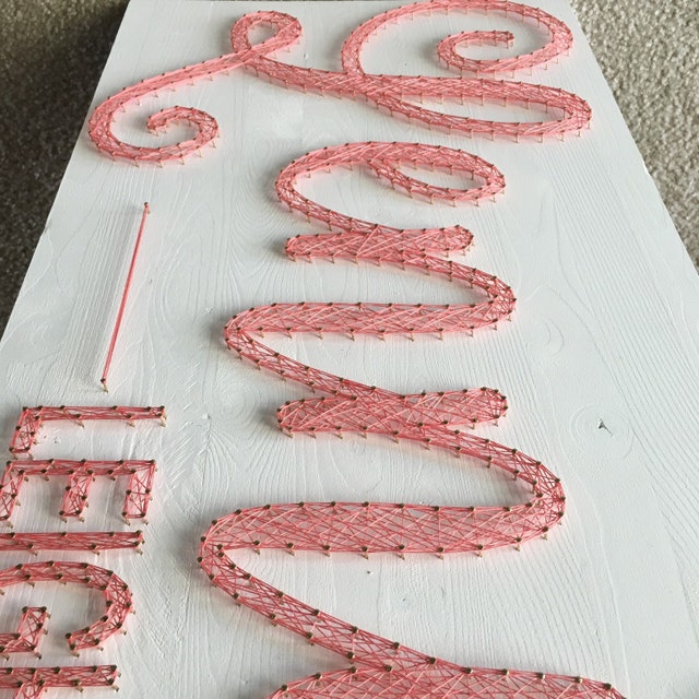 Custom String Art 18 Letters and Unique Wall Mobiles by LadamsLane
