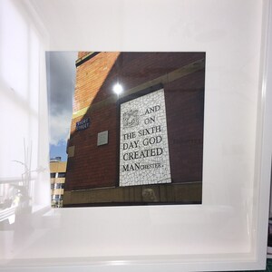 God Created Manchester/on the Sixth Day/framed Print/micro - Etsy UK