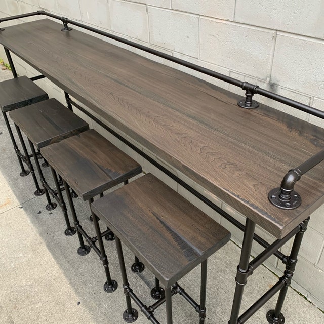 Reclaimed Barn Wood Sofa Bar Table 8 Foot - Etsy