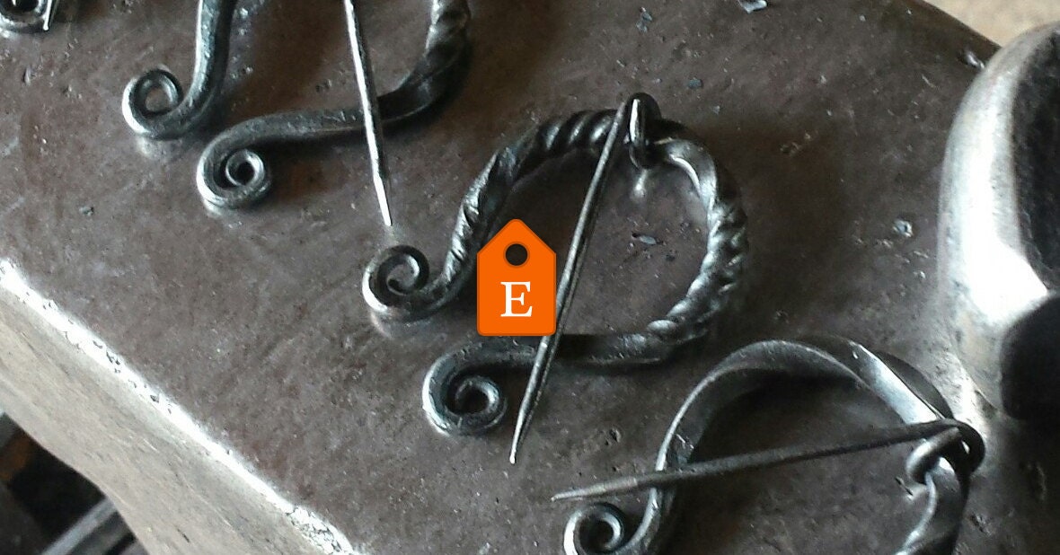 Viking Cloak Pin Blacksmith Made Iron Cloak Pin Hand - Etsy