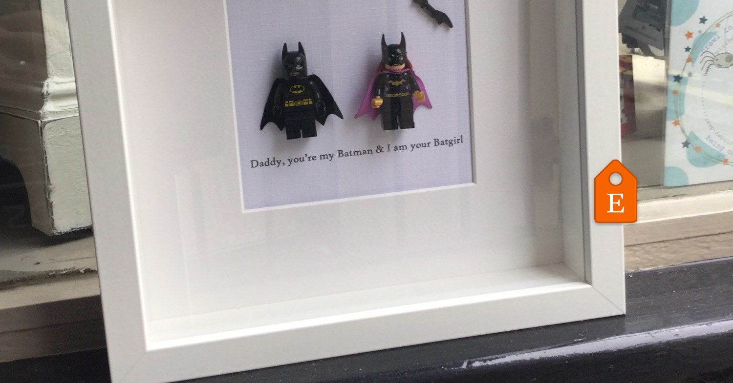Batman & Robin Frame Superhero Dad Birthday Personalised Present Frame ...