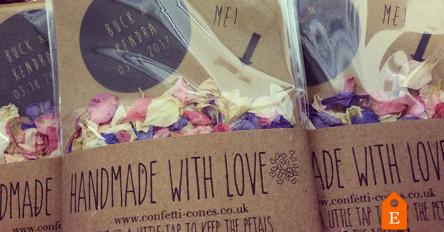 Wedding Confetti Personalised Envelopes biodegradable Confetti - Etsy UK