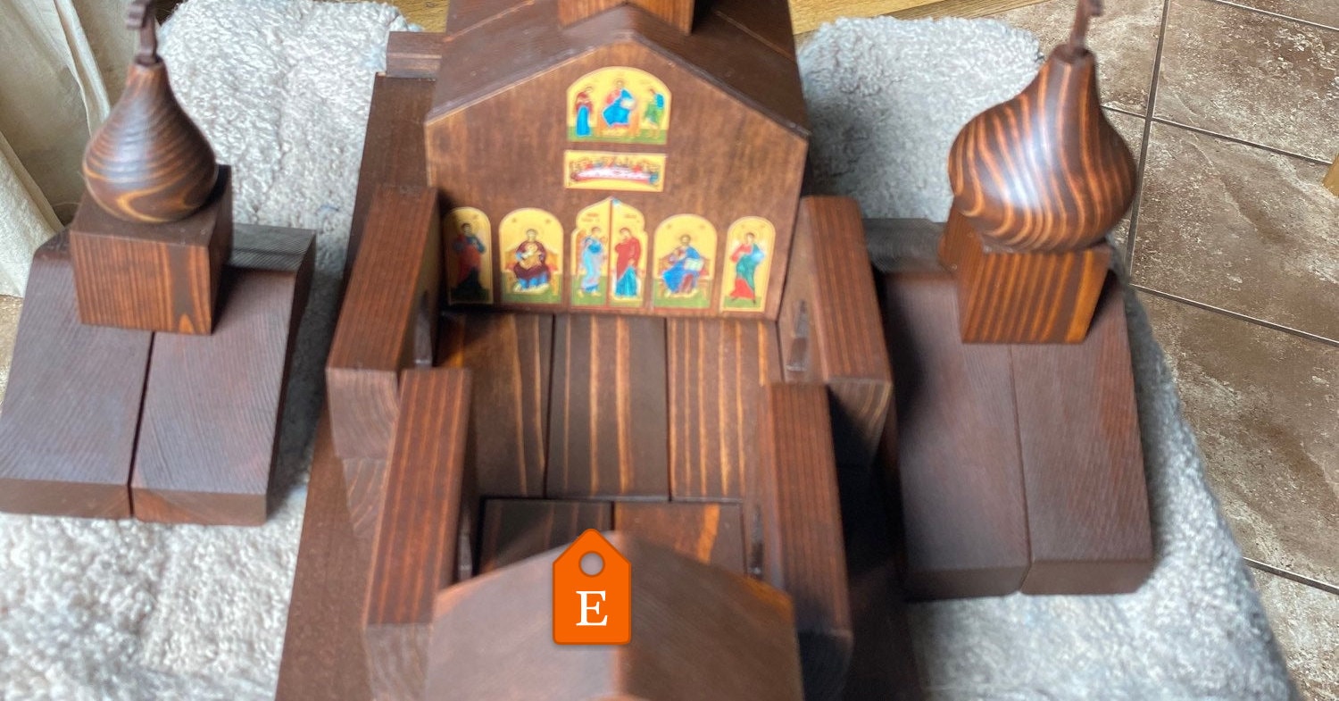 Orthodox Church Wooden Block Building Set. Handmade Educational Toy. - Etsy