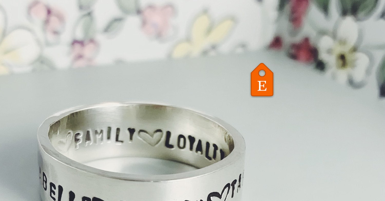 Mens Ring Silver Grandchildren Ring Customizable Ring Thick - Etsy