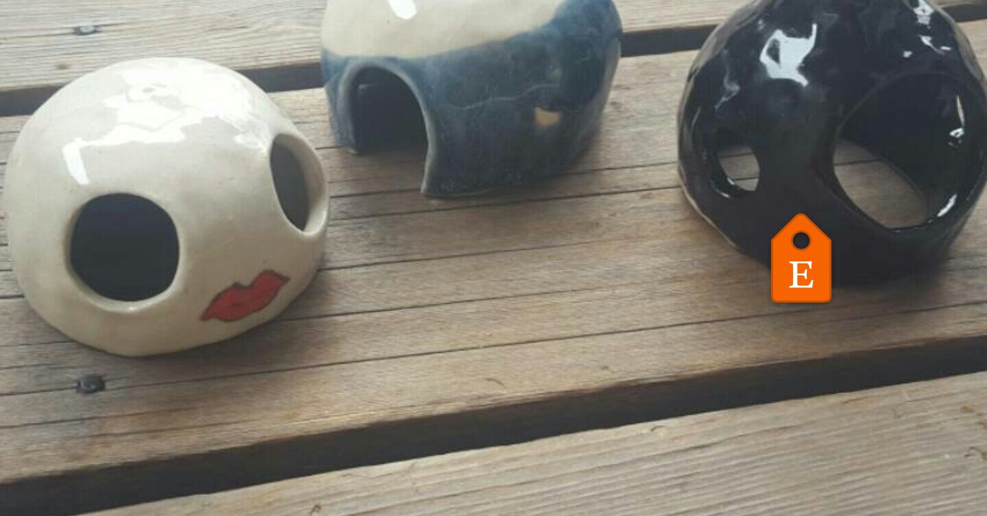 Blueberry Betta Cave MADE TO ORDER Ceramic Aquarium Decoration Small ...