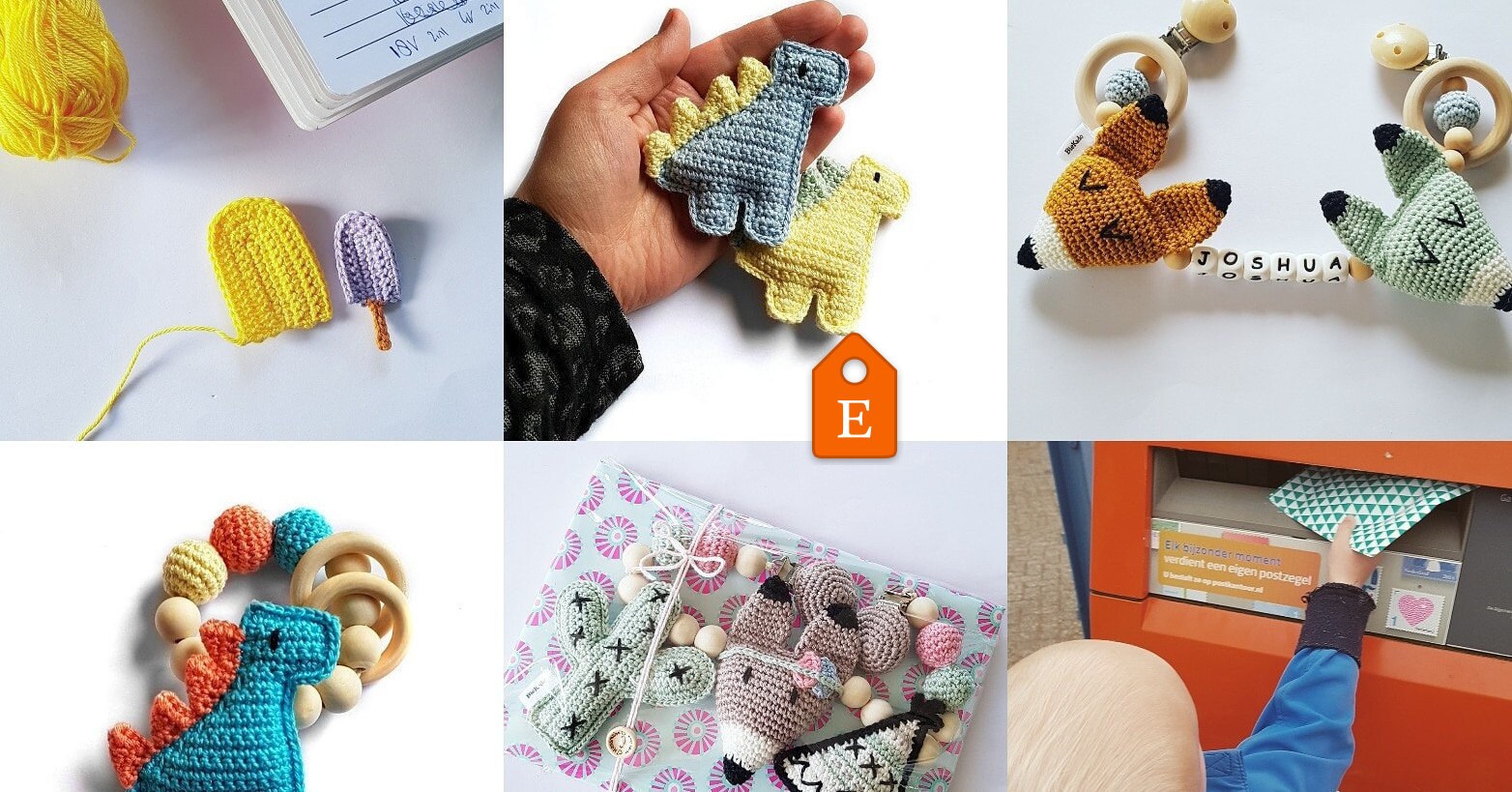 Haakpatroon mini dino - Etsy Nederland
