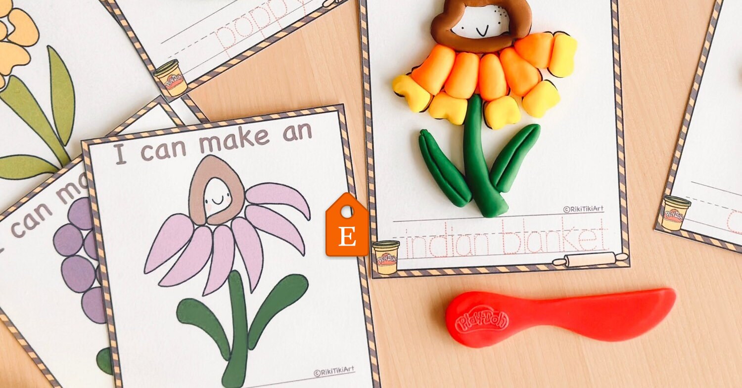 Flowers Play Dough Mats Fine Motor Skills Preschool Toddlers Activity ...