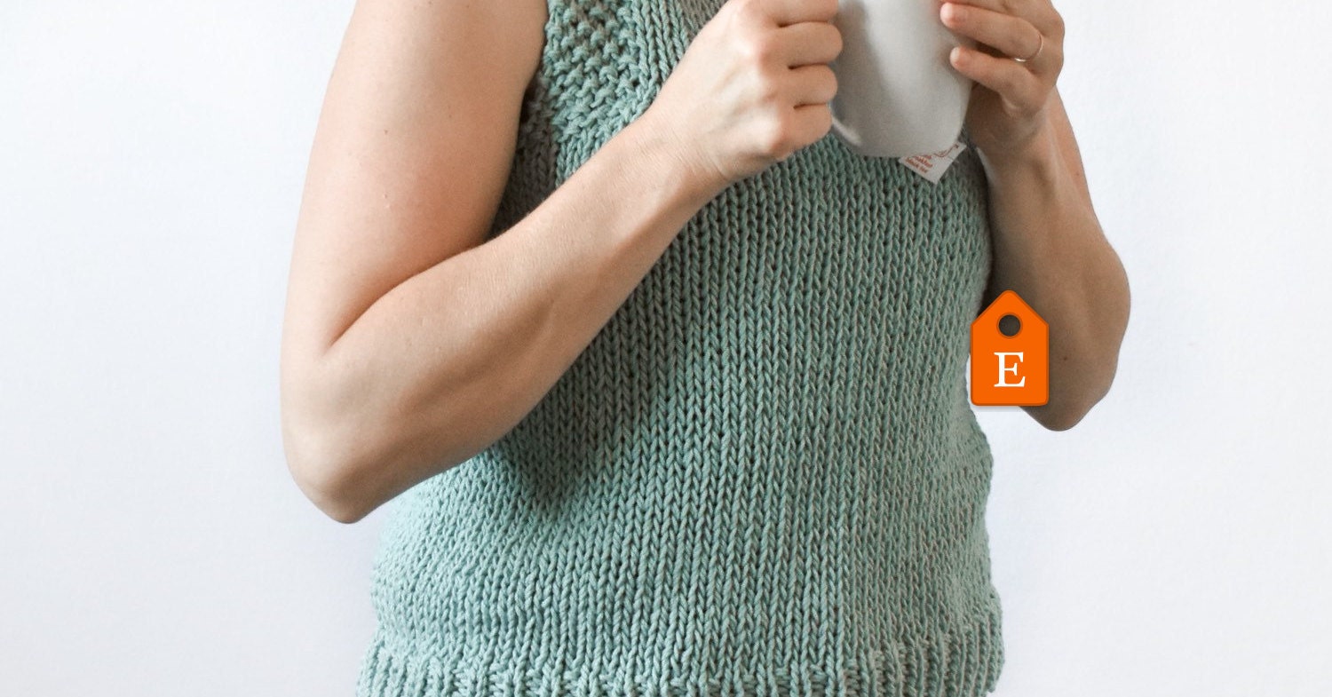 KNITTING Patterntea Time Tanksummer Tank Topknitted Tank - Etsy