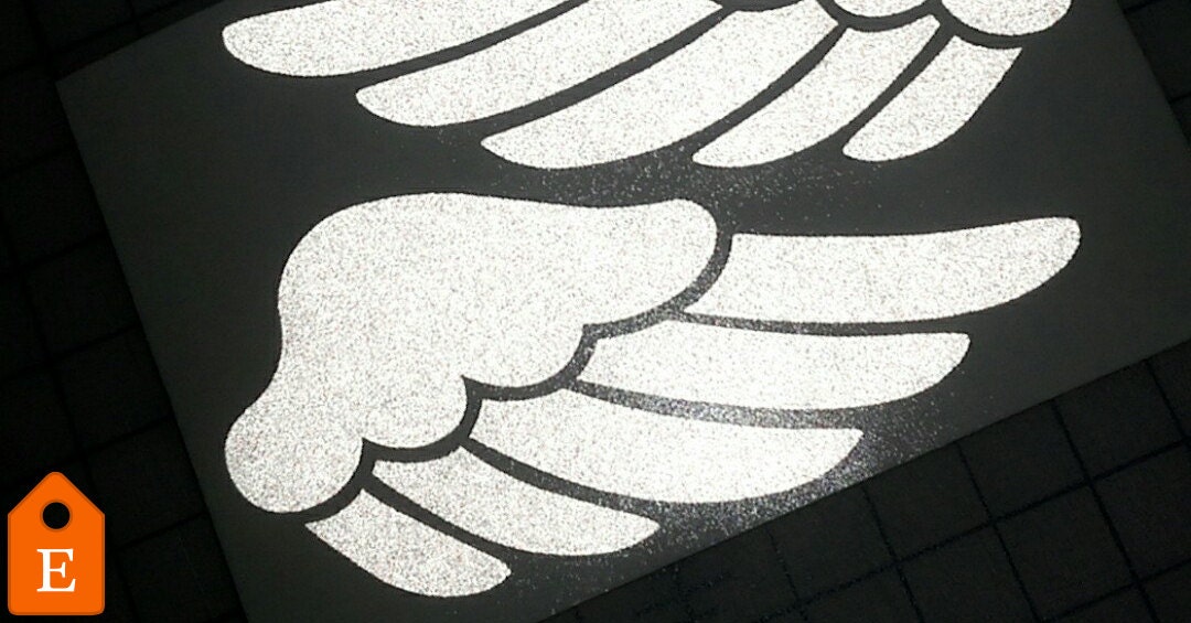 Wings Reflective Decal Set, Guardian Angel Wing Motorcycle Helmet ...