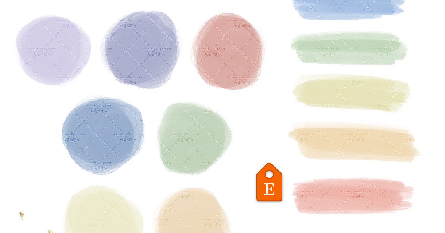 Watercolor Rainbow Clipart Circles Clipart Digital Planner - Etsy