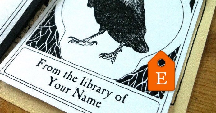 Ex Libris Raven, Literary Gifts for Writers, 25 Beautiful Custom ...