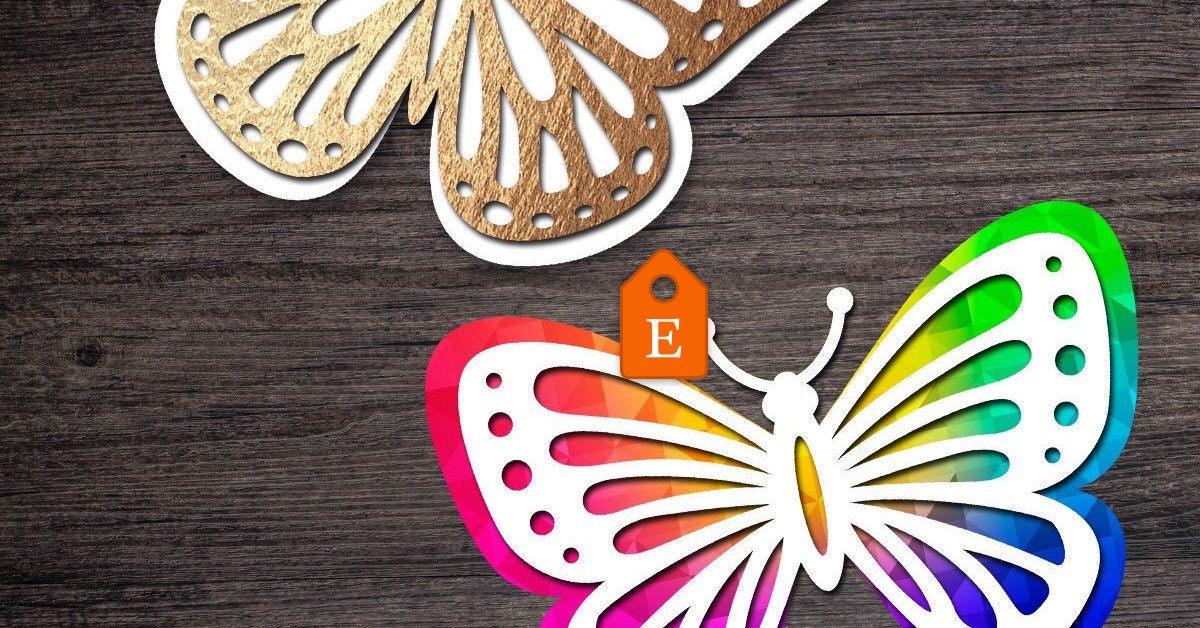 Layered 3d Butterfly Svg Bundle, Paper Butterfly Template, Silhouette ...