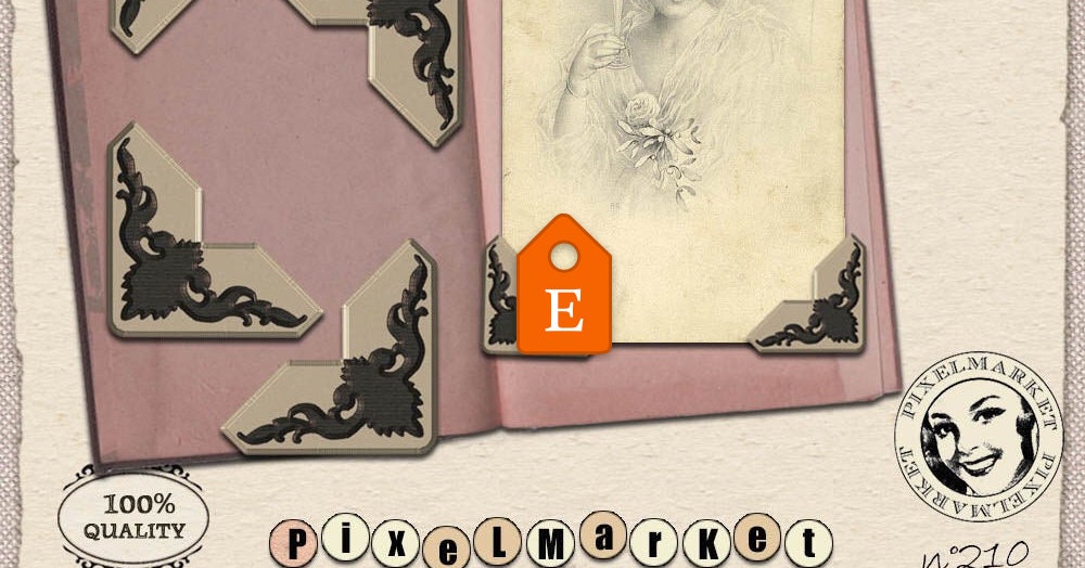 Digital CLIPARTS Photo CORNERS SET Picture Frame Overlay Card Corner ...