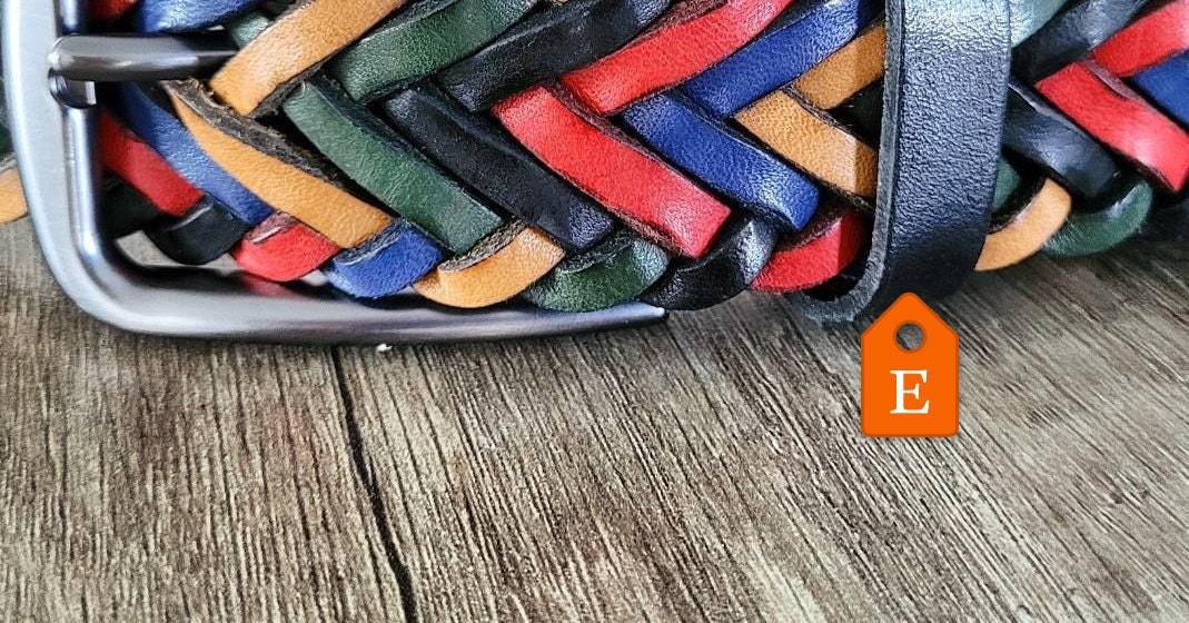 Braided Belt Rainbow Color Leather Belt Mixed Colorful Braid Belt Gift ...