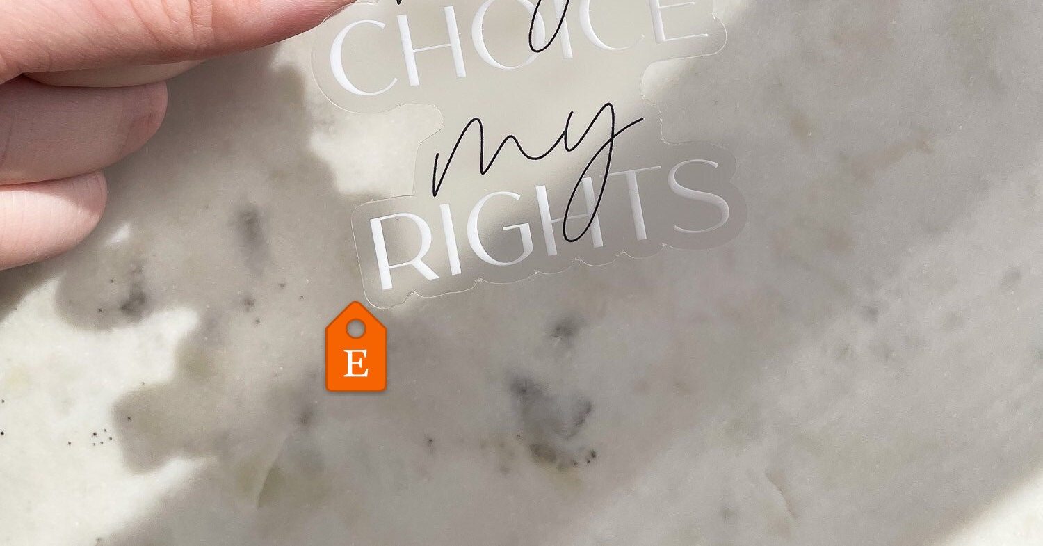 My Body My Choice My Rights Sticker Feminist Laptop Sticker Waterproof ...