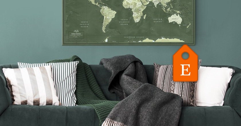 Push Pin Travel Map With Quote World Map Canvas Modern - Etsy