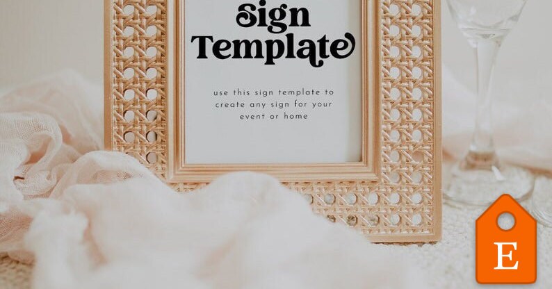 Editable Custom Sign, Printable Signs, Retro Sign Editable Printable ...