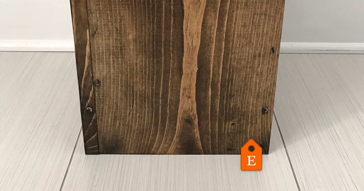 ENGLISH CHESTNUT Rustic Garbage Can, Bathroom Trash Can, 2 Sizes ...