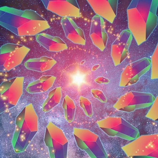 Perseverance Paper Art Print Goddess Wearing 5 Skull Crown Mandala ...