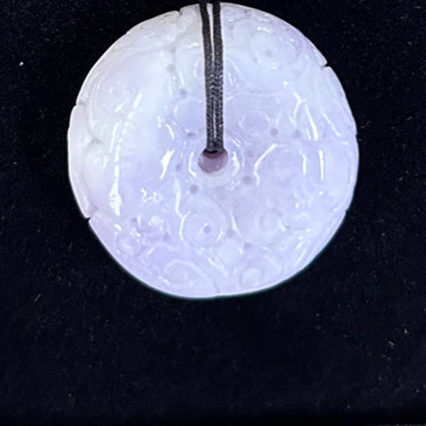 Grade A Natural Green Jadeite Pi Disc Pendant Silver Necklace - Etsy