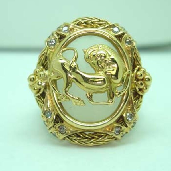Vintage 10 K Gold Two-tone Leaves Pendant - Etsy