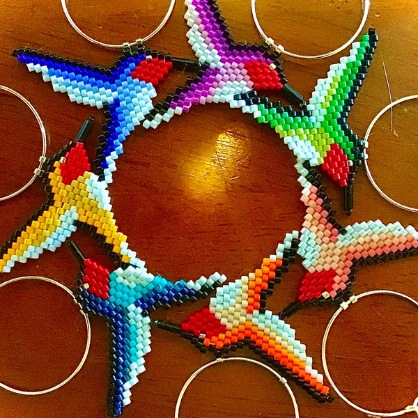 Grid for Bead Weaving in Brick Stitch or Odd Peyote. Flamingo - Etsy