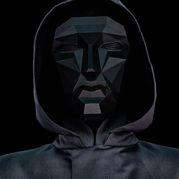 DIY Human Face Mask, Low Poly Paper Craft Template, Printable Human ...