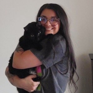 Angry Emo Cat Sticker Holographic Cat Sticker, Waterproof, Cute Cat ...