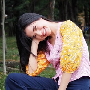 Simplicity 9646 Sewing Pattern, Easy Button Front Top Sewing Pattern ...