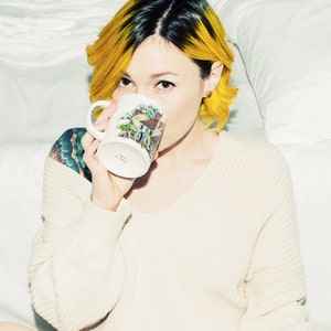 Girl in a Storm Vintage Child Portrait Painting Windy Moody Sky Art ...