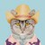 Rodeo Kitten Art Print - Colorful Western Cat Art- Maximalist Boho Wall ...