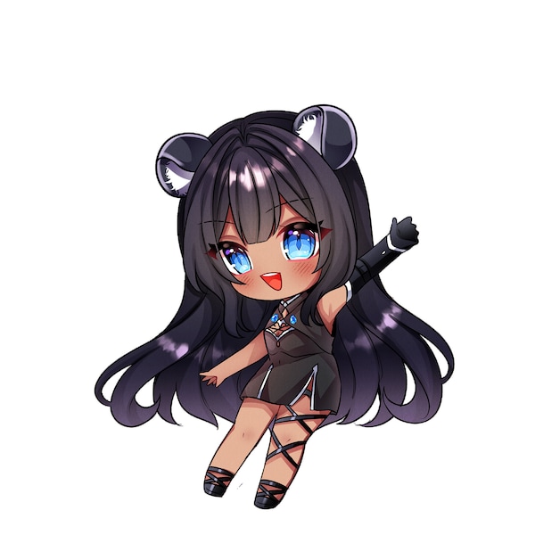 Cute Kawaii Vtuber Sakura Asset Pack, 4 Chairs, Mics, Bow, Hair Clip, Tail, Flame, Mask, Bells ...