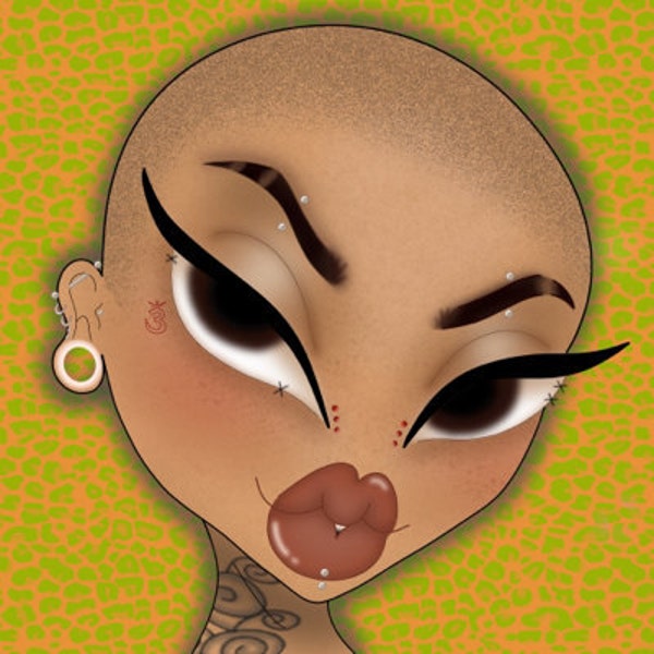 VS067 Worm on a String Medusa Vinyl Sticker / Y2K Kidcore Aesthetic ...