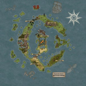 CITY Custom Digital Tabletop RPG Fantasy Map - Etsy