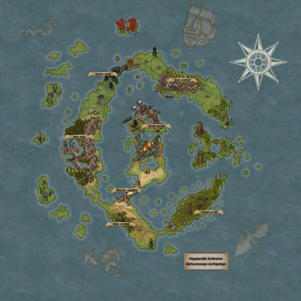 CITY Custom Digital Tabletop RPG Fantasy Map - Etsy