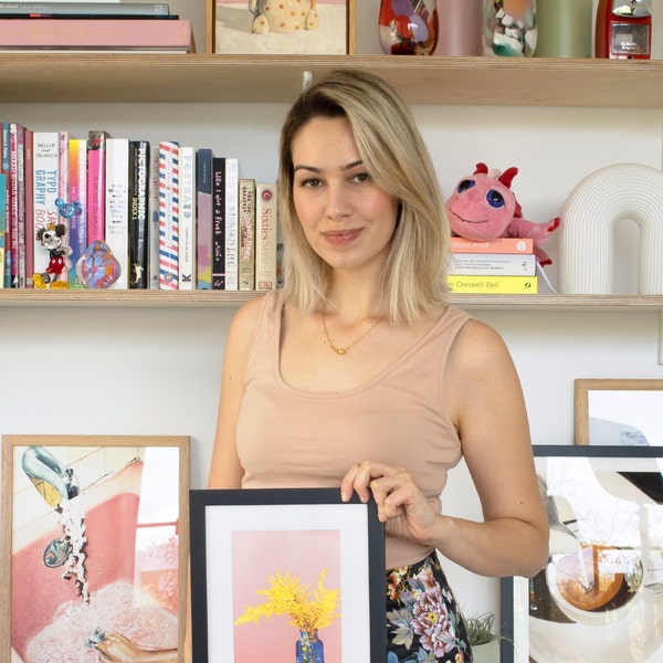 Trippy Coffee Art Print Original Rainbow Psychedelic Drawing Modern ...