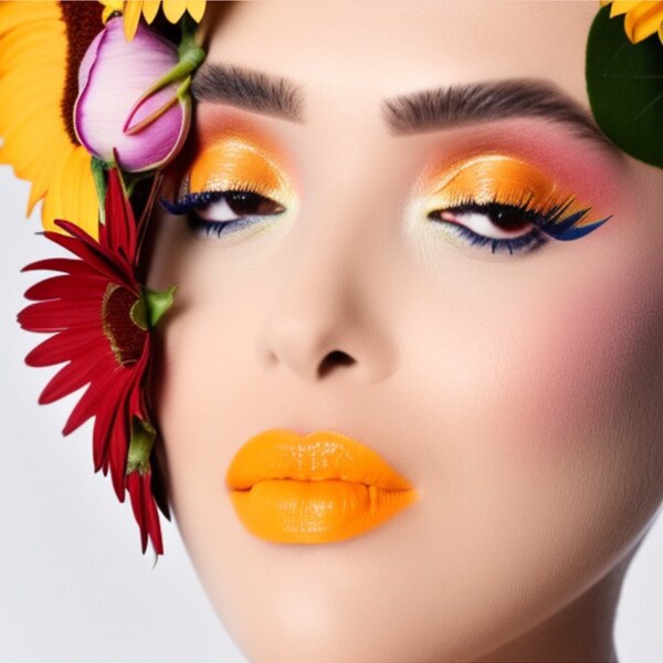 Abstract Expressionist Realistic Think Paint Digital Art, Blue Yellow ...