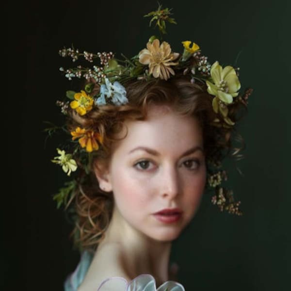 Women Flora Tiger Fabric Tropical Blossom Dance by Heidi-abeline Bright ...