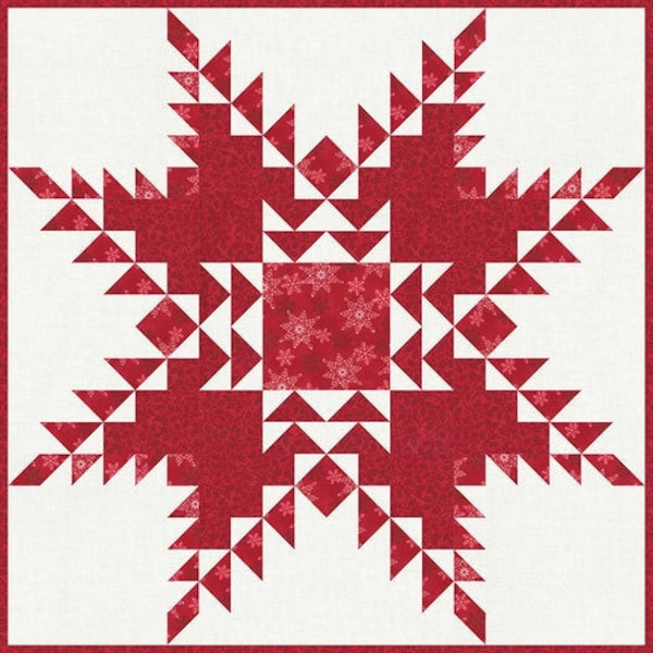 Meridian Star Quilt Block PDF Pattern With Video Tutorial 16, 18, 20 ...