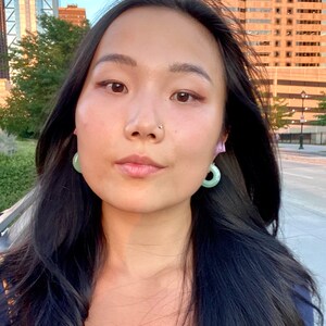 3D Dry Orchard Flower Press on Nail Almond Nails Custom Handpainted ...