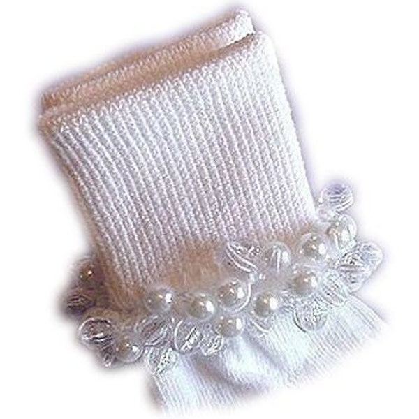 Simply Elegant Beaded Socks, First Communion Socks, Baptism Socks ...