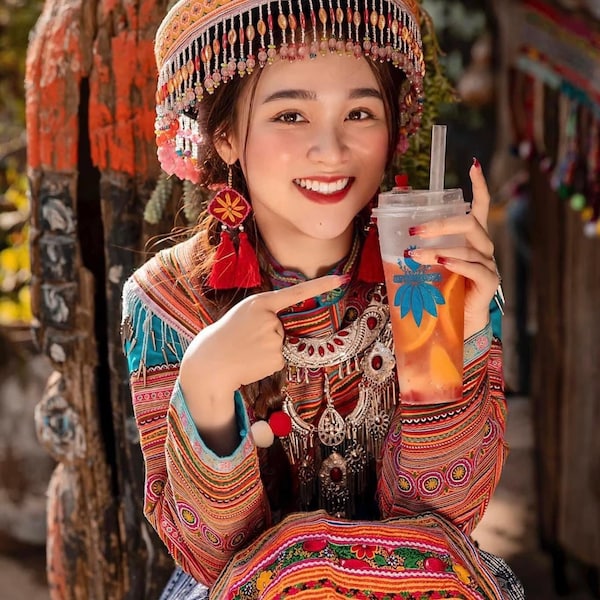 Hmong Dress for Women, Ethnic Embroidered Hmong Clothes, Hill Tribe ...